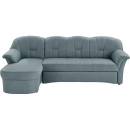 DOMO collection Ecksofa Papenburg, in großer Farbvielfalt, wahlweise mit Bettfunktion, blau