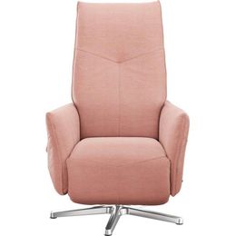 himolla Relaxsessel himolla 9920, Fußfarbe in edelstahloptik, wahlweise manuell oder elektrisch, rosa