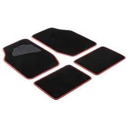 WALSER Universal Fußmatten Matrix Komplett-Set schwarz rot