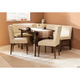 Home Affaire Eckbankgruppe Susanne, (Set, 4-tlg), Eckbank langer Schenkel 156 oder 205 cm, wahlweise rechts oder links, beige