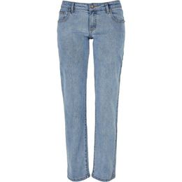 Urban Classics Bequeme Jeans Urban Classics Damen Ladies Low Waist Straight Denim Pants (1-tlg), blau