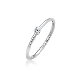 Elli DIAMONDS Verlobungsring Verlobung Solitär Diamant (0.03 ct) 585 Weißgold, weiß