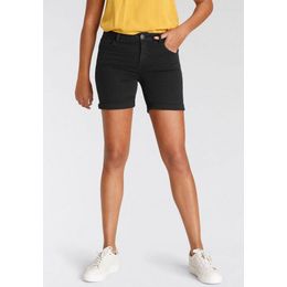 Arizona Jeansshorts Ultra-Stretch Mid-Waist, schwarz