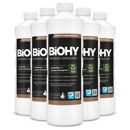 BiOHY Universal Entkalker, Entkalkungsmittel, Bio Kalklöser, Kalkreiniger 6er Pack (6 x 1 Liter Flasche)
