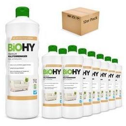 BiOHY Premium Polsterreiniger, Textilreiniger, Polsterreinigungsmittel, Sofa Reiniger 12er Pack (12 x 1 Liter Flasche)