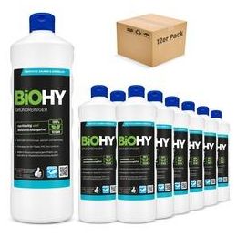 BiOHY Grundreiniger, Grundreinigungsmittel, Universalreiniger, Bio-Konzentrat 12er Pack (12 x 1 Liter Flasche)