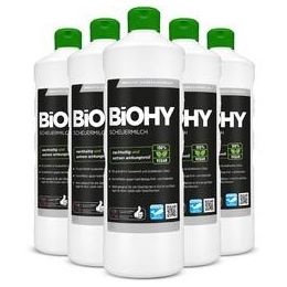 BiOHY Scheuermilch, Scheuermittel, Reiniger für Küche und Bad, Reinigungsmilch 6er Pack (6 x 1 Liter Flasche)
