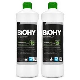 BiOHY Scheuermilch, Scheuermittel, Reiniger für Küche und Bad, Reinigungsmilch 2er Pack (2 x 1 Liter Flasche)