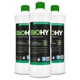 BiOHY Laminatreiniger, Laminat Pflege, Vinyl Reiniger, Laminatpflegemittel 3er Pack (3 x 1 Liter Flasche)