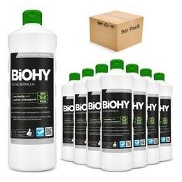 BiOHY Scheuermilch, Scheuermittel, Reiniger für Küche und Bad, Reinigungsmilch 9er Pack (9 x 1 Liter Flasche)