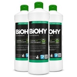 BiOHY Schmierseife, Schmierseifenlösung, Fußbodenreiniger, Bio-Konzentrat 3er Pack (3 x 1 Liter Flasche)