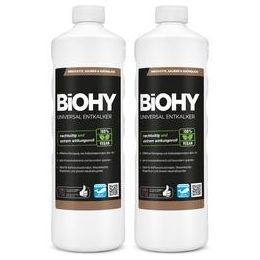 BiOHY Universal Entkalker, Entkalkungsmittel, Bio Kalklöser, Kalkreiniger 2er Pack (2 x 1 Liter Flasche)