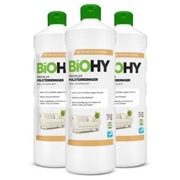 BiOHY Premium Polsterreiniger, Textilreiniger, Polsterreinigungsmittel, Sofa Reiniger 3er Pack (3 x 1 Liter Flasche)