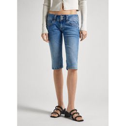 Pepe Jeans Slim-fit-Jeans Shorts SLIM CROP LW, blau