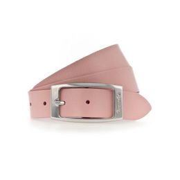 Tamaris Ledergürtel mit glänzender Schließe, rosa