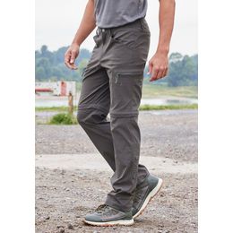 John Devin Trekkinghose Zipp-Wanderhose mit Zipp- Off Beinen, grau