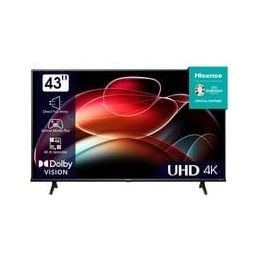 HISENSE 43A6K, LED-Fernseher 108 cm (43 Zoll), schwarz, UltraHD/4K, HDR, Triple Tuner Sichtbares Bild: 108 cm (43") Auflösung: 3840 x 2160 Pixel Format: 16:9