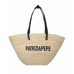 Patrizia Pepe Summer Straw Shopper Tasche 51 cm natural
