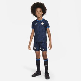 Chelsea FC 2023/24 Away dreiteiliges Nike Dri-FIT-Set für jüngere Kinder - Blau