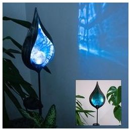 LED Solar Außen Steck Leuchte Garten Deko Erdspieß Terrassen Lampe schwarz blau Eglo 48782