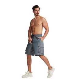 KIKI Shorts Lässige Cargo-Shorts für Herren mit fluoreszierendem Farbwechsel (1-tlg)