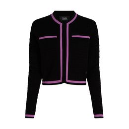 K by KARL LAGERFELD Karl Lagerfeld Strickjacke Damen Gr&ouml;&szlig;e XS lila / schwarz