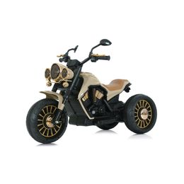 Chipolino Kinder Elektromotorrad Enduro Licht, Musik, 2 Motoren, bis 3 km/h beige