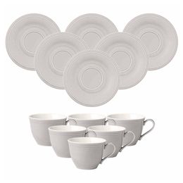 like. by Villeroy & Boch Kaffeetassen mit Untertassen Color Loop 250 ml 6er Set