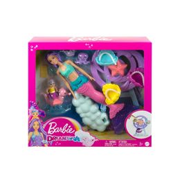 Mattel HLC30 - Barbie - Dreamtopia - Meerjungfrau-Set mit 2 Puppen & Zubehör