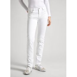Slim-fit-Jeans Pepe Jeans "SLIM HW" Gr. 26, Länge 30, weiß (optic white) Damen Jeans Röhrenjeans