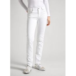 Slim-fit-Jeans Pepe Jeans "SLIM HW" Gr. 28, Länge 30, weiß (optic white) Damen Jeans Röhrenjeans