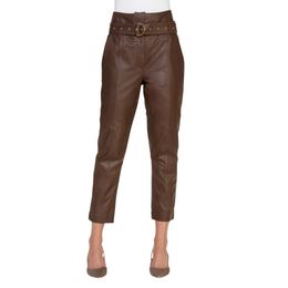 Lederhose Heine Gr. 40, Normalgrößen, braun (schoko) Damen Hosen Lederhosen