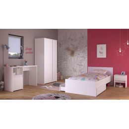 Jugendzimmer-Set Parisot "Pirouette" Schlafzimmermöbel-Sets Gr. B/H: 90 cm x 200 cm, weiß Baby Komplett-Kinderzimmer