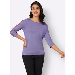 CRÉATION L Strickpullover CREATION L "Pullover" Gr. 48, lila (lavendel) Damen Pullover