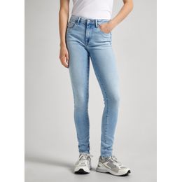 Skinny-fit-Jeans Pepe Jeans Gr. 32, Länge 30, blau (lt used) Damen Jeans Röhrenjeans
