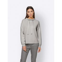 Heine Sweatshirt Damen Gr&ouml;&szlig;e M grau / silber