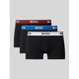 BOSS Trunks mit elastischem Logo-Bund im 3er-Pack