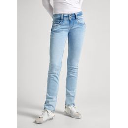 Slim-fit-Jeans Pepe Jeans Gr. 25, Länge 30, blau (lt bl powerf) Damen Jeans Röhrenjeans