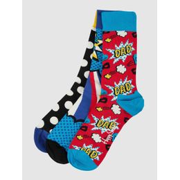 Happy Socks Socken mit Stretch-Anteil im 3er-Pack