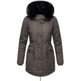 Navahoo Mantel 'Sweety Deluxe' Damen Gr&ouml;&szlig;e XS anthrazit / schwarz Winterjacke