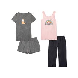 bonprix Capri Pyjama und Shorty (4-tlg.Set)