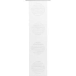 Schiebegardine Padova, Neutex for you!, Klettband (1 St), halbtransparent, Scherli, inkl. Befestigungszubehör, Breite: 57 cm, weiß