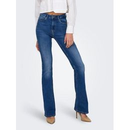 Only High-waist-Jeans ONLPAOLA HW FLARE AZG852, blau