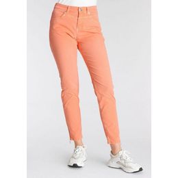 MAC Slim-fit-Jeans Rich-Chic Moderne Form mit Push-Effekt durch figurformende Nähte, orange