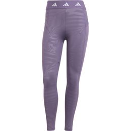 Adidas Trainingstights "TF Print", elastisch, atmungsaktiv, für Damen, lila, L