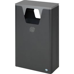 Var Wertstoffsammler im Außenbereich, Volumen 60 l, HxBxT 890 x 300 x 550 mm, eisenglimmer/silber