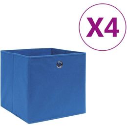 4 Stk. Aufbewahrungsboxen,Werkzeugaufbewahrung,Lagerbox Vliesstoff 28x28x28 cm Blau CIW48418 MAISONCHIC