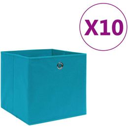 10 Stk. Aufbewahrungsboxen,Werkzeugaufbewahrung,Lagerbox Vliesstoff 28x28x28 cm Babyblau CIW71472 MAISONCHIC