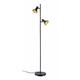 Iperbriko - Moderne minimalistische Stehlampe 2 Strahler E14 Strahler Nina Black and Gold Trio Lighting