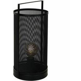 Licht-Erlebnisse - Tischlampe Schwarz E27 43 cm Modern Metall murine Wohnzimmer - Schwarz